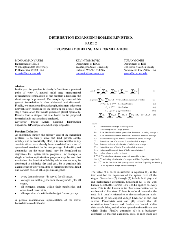 (PDF) DISTRIBUTION EXPANSION PROBLEM REVISITED. PART 2 PROPOSED MODELING AND FORMULATION