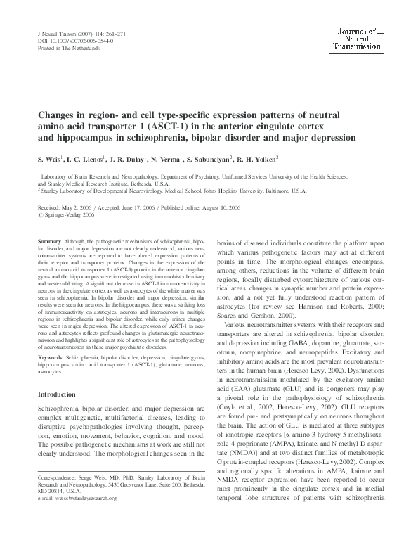 (PDF) Changes in region- and cell type-specific expression patterns of ...
