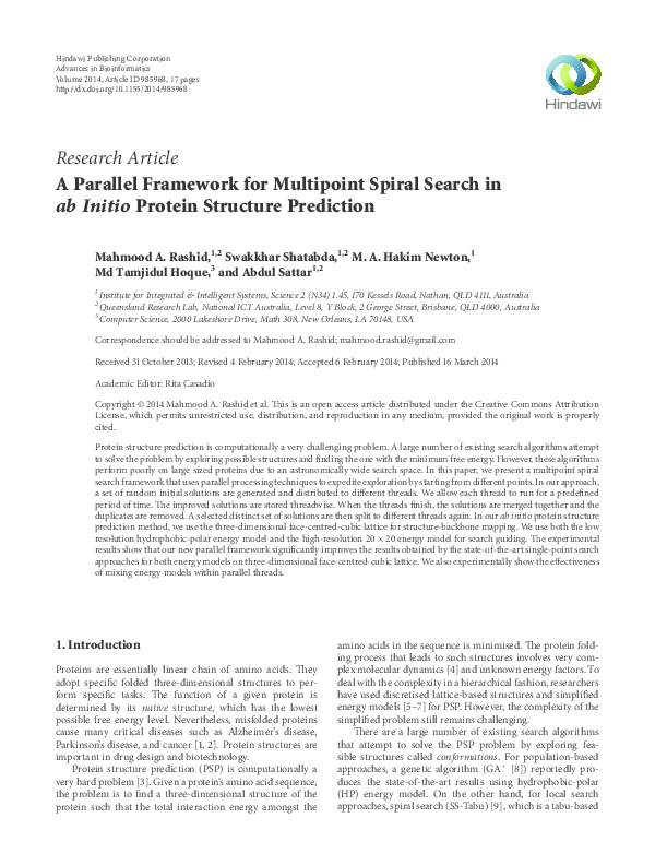 Pdf A Parallel Framework For Multipoint Spiral Search In Ab Initio