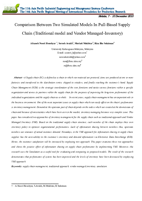 (PDF) Comparison Between Two Simulated Models In Pull-Based Supply ...