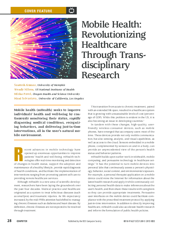 (PDF) Mobile Health: Revolutionizing Healthcare Through ...