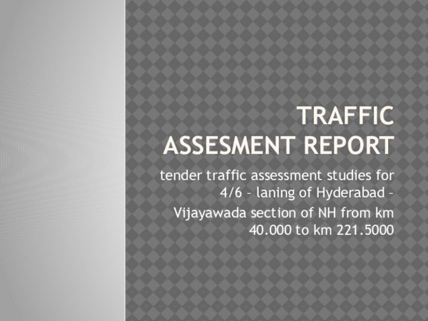 (PPT) TRAFFIC ASSESMENT REPORT