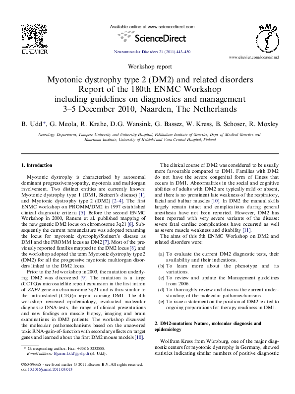 (PDF) 140th ENMC International Workshop: Myotonic Dystrophy DM2/PROMM ...