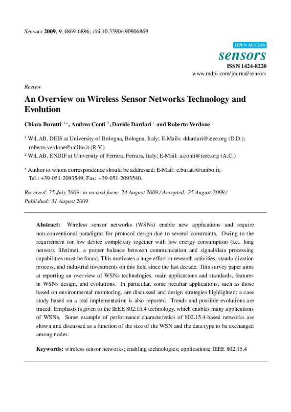(PDF) Sensor Network