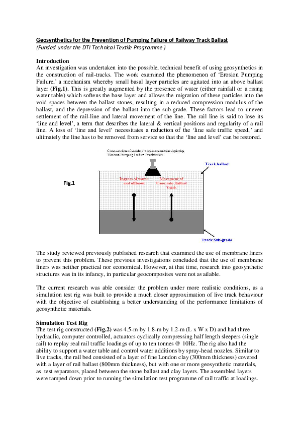 (PDF) Geosynthetics for the Prevention of Pumping Failure of Railway ...