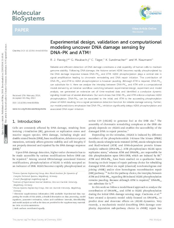 (PDF) Experimental design, validation and computational modeling ...