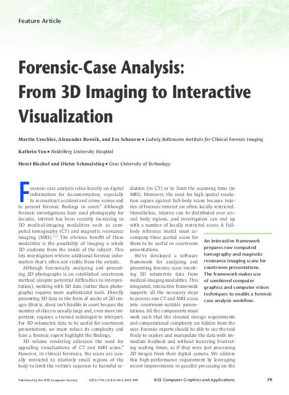 (PDF) Forensic-Case Analysis: From 3D Imaging to Interactive ...