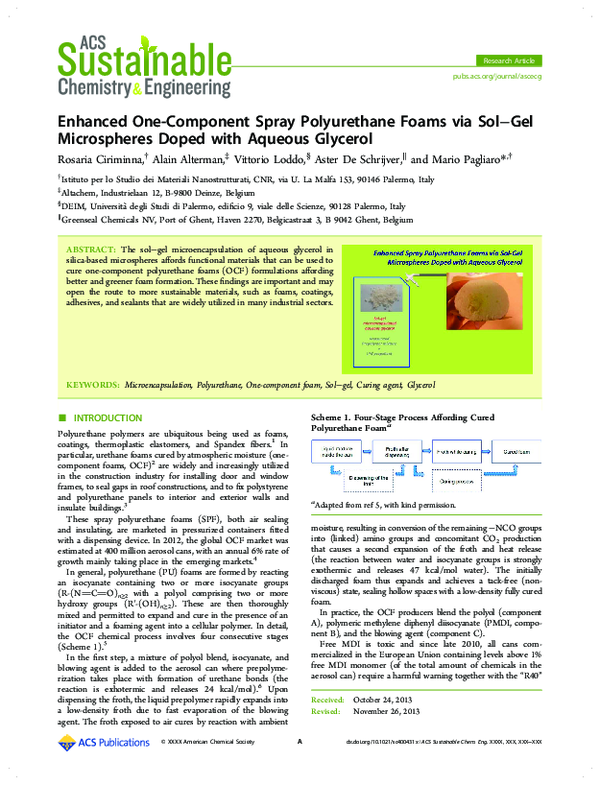 (PDF) Enhanced one-component spray polyurethane foams via sol-gel ...