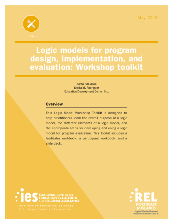 (PDF) Logic models for program design, implementation and evaluation ...