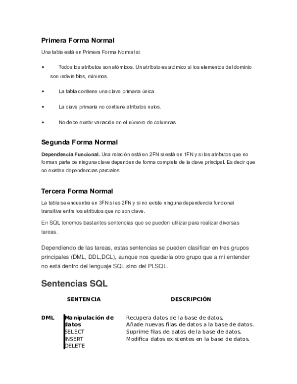 (DOC) Primera Forma Normal