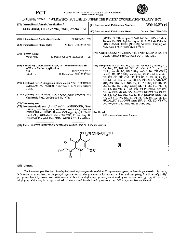 (PDF) Water-soluble contrast media for x-ray imaging