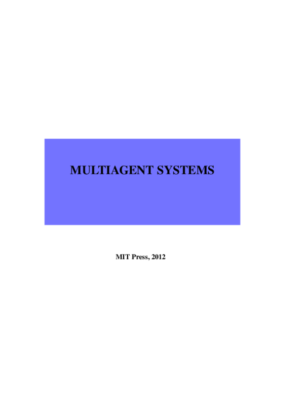 (PDF) Chapter 14: Verifying Multi-Agent Systems