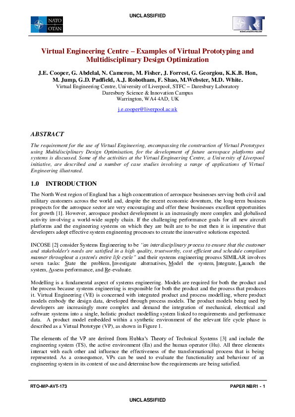 (PDF) Virtual Engineering Centre – Examples of Virtual Prototyping and ...