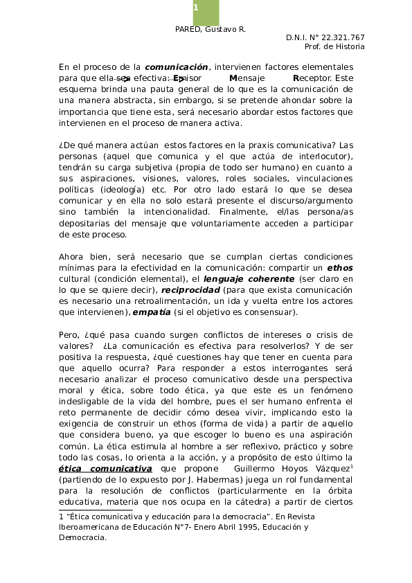 (DOC) Etica comunicativa | Gustavo Pared - Academia.edu