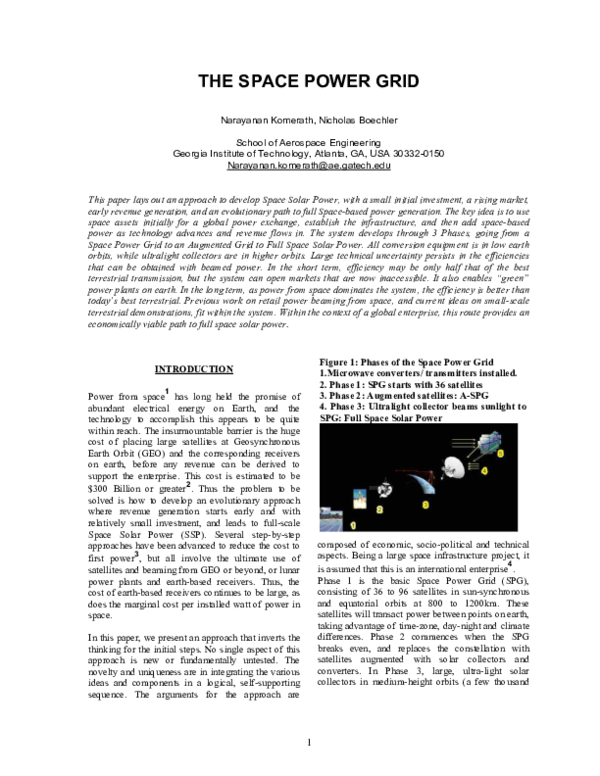 (PDF) The Space Power Grid