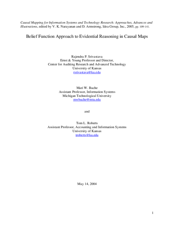 (PDF) Evidential Reasoning in Causal Maps Using Belief Functions