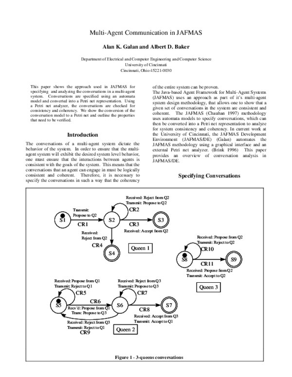 (PDF) Multi-Agent Communication in JAFMAS