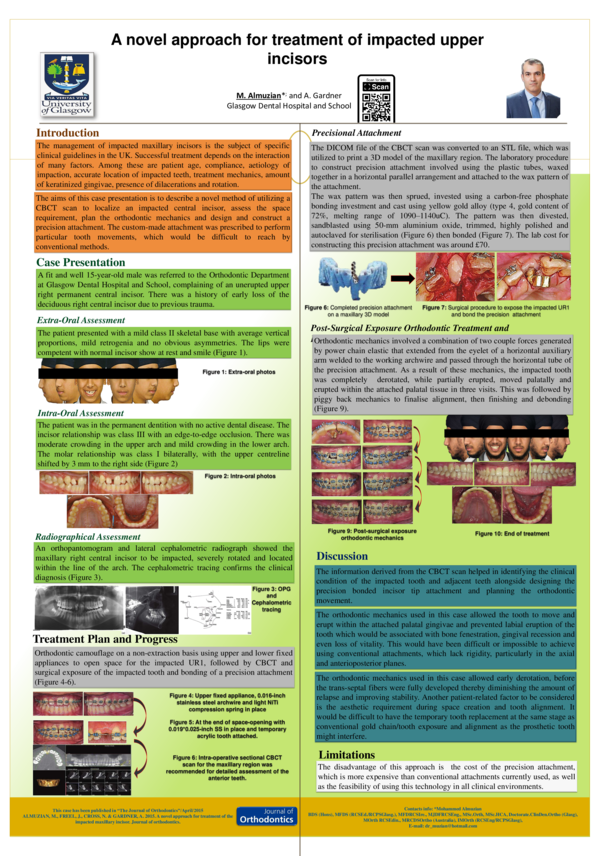 (PDF) A NOVEL APPROACH FOR TREATMENT OF IMPACTED UPPER INCISORS