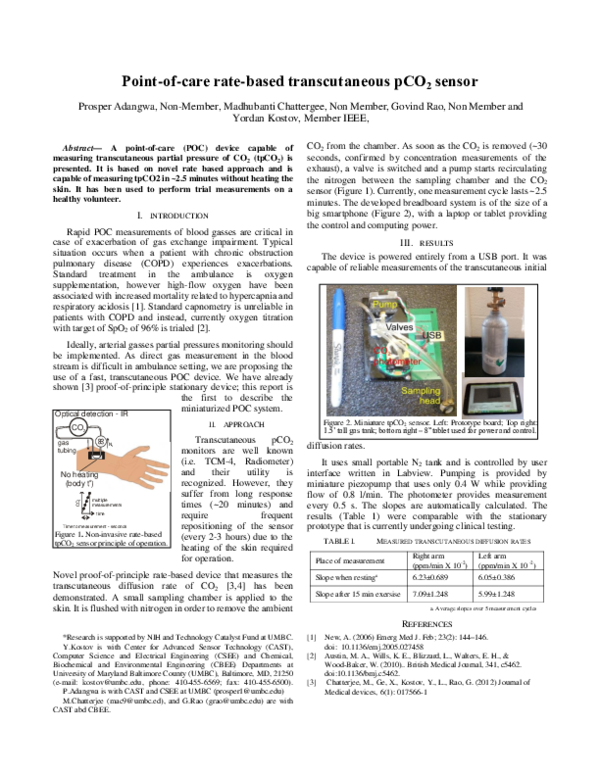 (PDF) Point-of-care rate-based transcutaneous pCO2 sensor