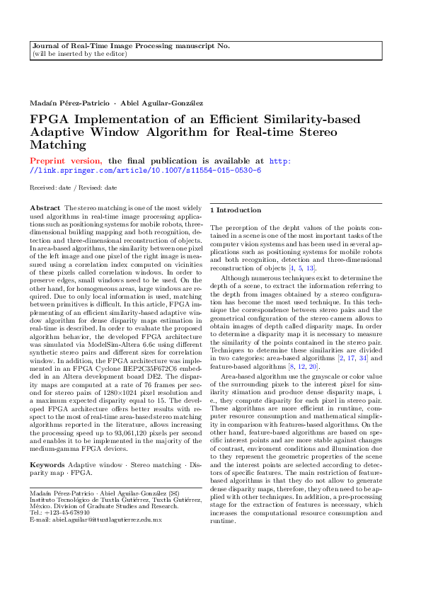Pdf Fpga Implementation Of An Efficient Similarity Based Adaptive