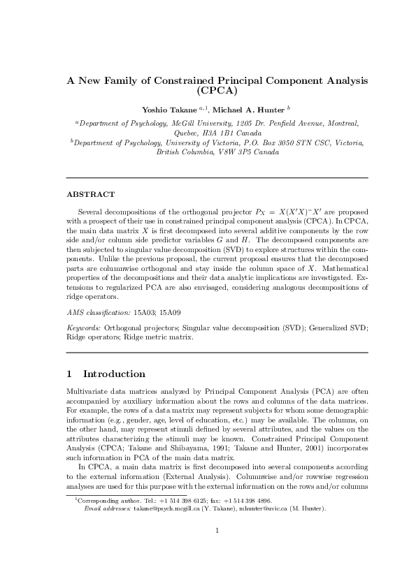 (PDF) A new family of constrained principal component analysis (CPCA) | Yoshio Takane - Academia.edu