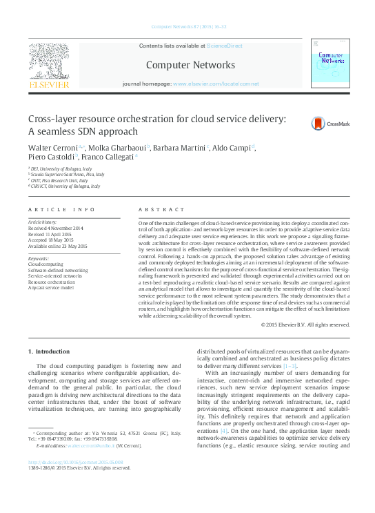 (PDF) Cross-layer Resource Orchestration for Cloud Service Delivery: A ...