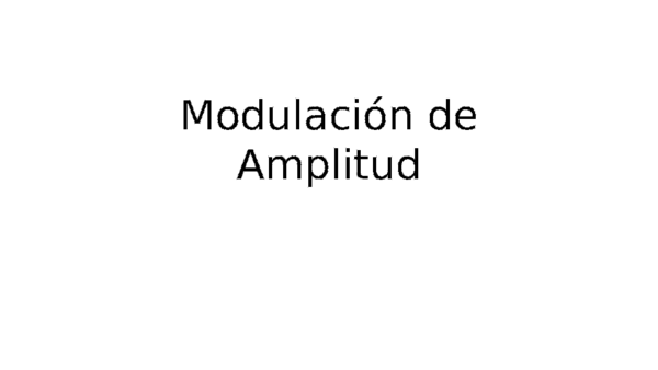 (PPT) Modulacion de Amplitud