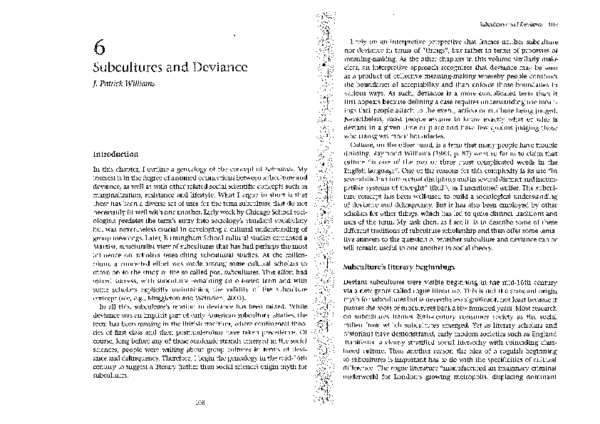(PDF) Subcultures and Deviance