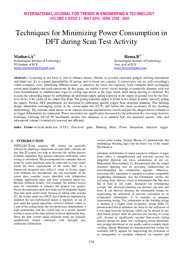 (PDF) Techniques for Minimizing Power Consumption in DFT during Scan ...