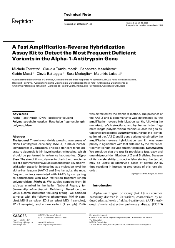 (PDF) A Fast Amplification-Reverse Hybridization Assay Kit to Detect ...