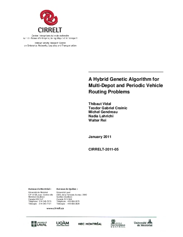 (PDF) A Hybrid Genetic Algorithm for Multidepot and Periodic Vehicle ...