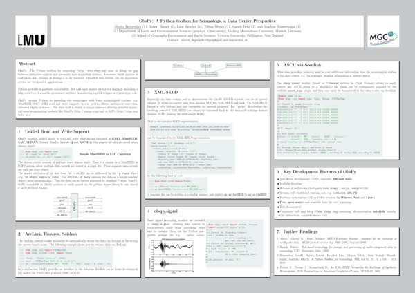 Pdf Obspy A Python Toolbox For Seismology