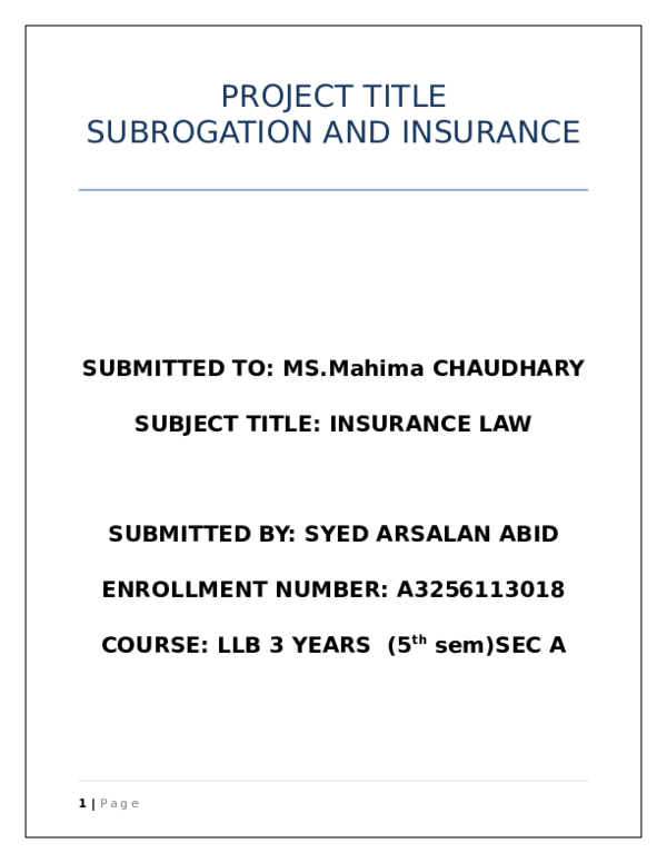 (DOC) Insurance project