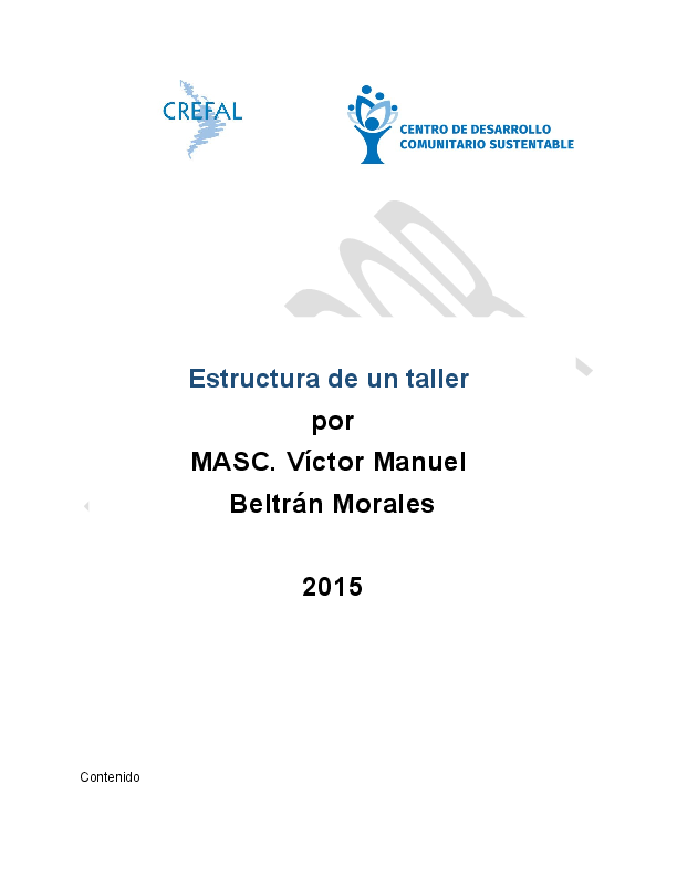 (DOC) Formato para la estructura de un curso o taller