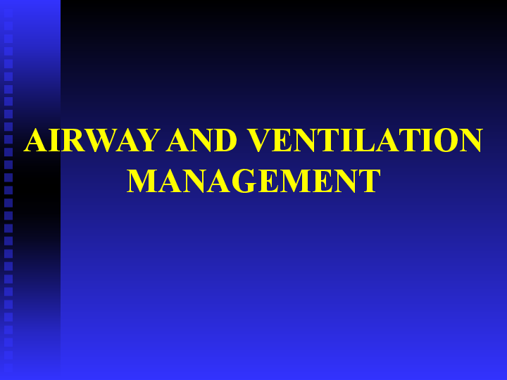(PPT) airway management