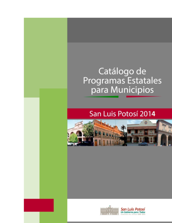 (PDF) Catalogo de Programas Estatales para Municipios SLP