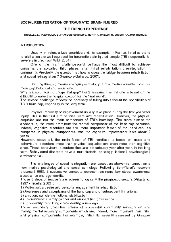 (DOC) The QOLIBRI--towards a quality of life tool after traumatic brain ...