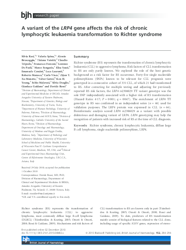 (PDF) LRP4 Mutations Alter Wnt/β-Catenin Signaling and Cause Limb and ...