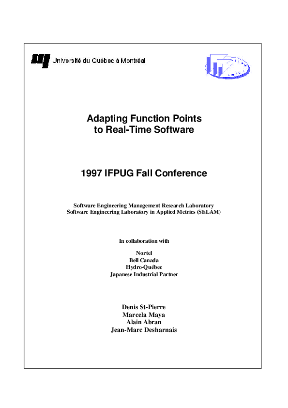 (PDF) Adapting Function Points to real-time software