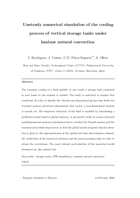 (PDF) Unsteady numerical simulation of the cooling process of vertical storage tanks under ...