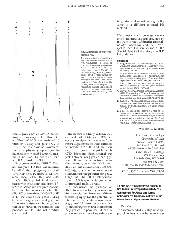 (PDF) To Mix with Pooled Normal Plasma or Not to Mix: A Comparative ...