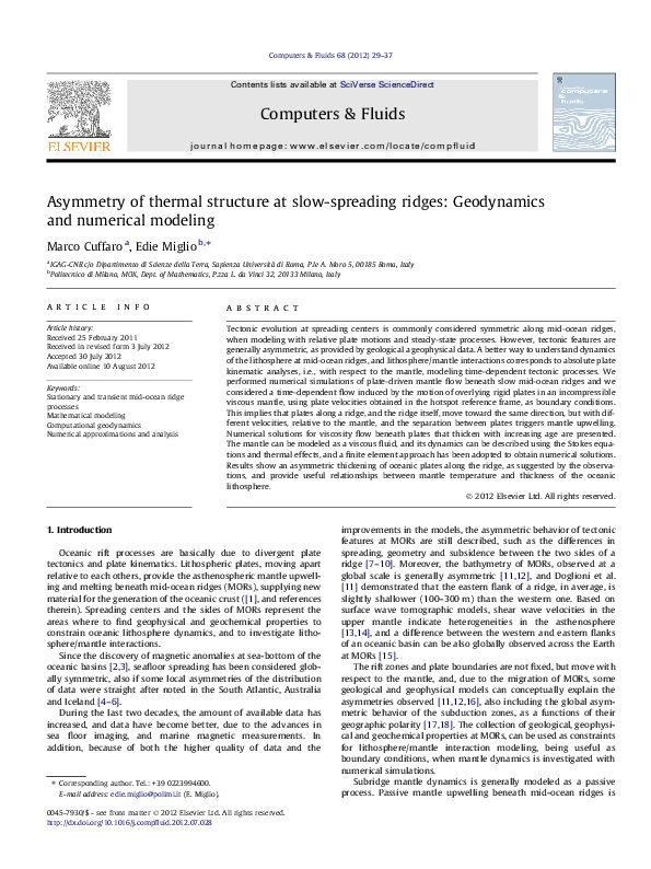 (PDF) Tectonic evolution at rift zones: Geodynamics and Numerical Modeling