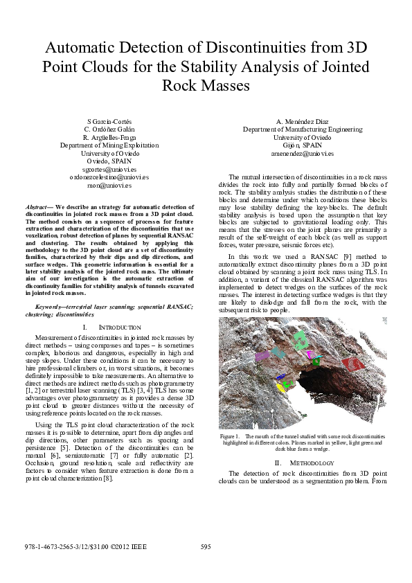 (PDF) Automatic detection of discontinuities from 3D point clouds for the stability analysis of ...