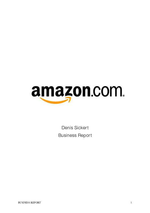 (PDF) Amazon - Success Story and Business Report