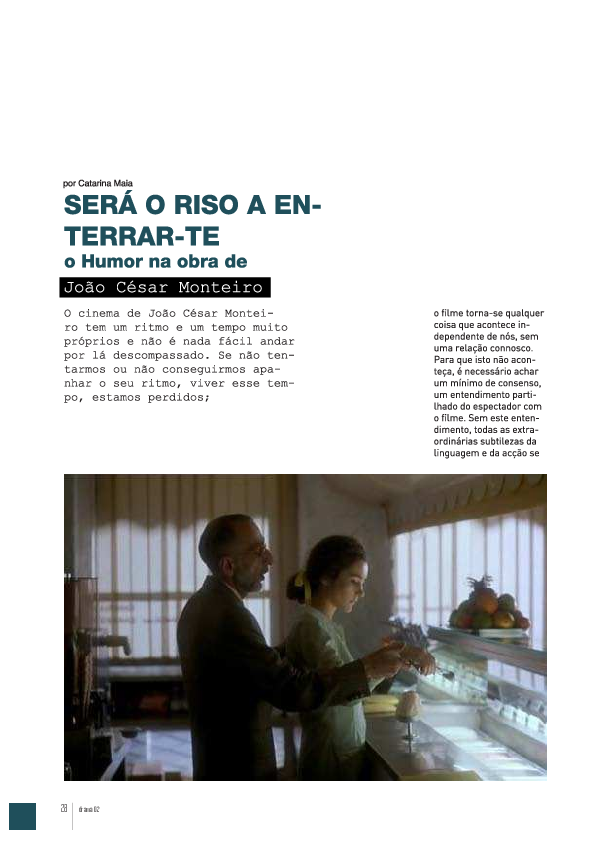 (PDF) Será o Riso a Enterrar-te: O Humor na Obra de João César Monteiro | Catarina Maia ...