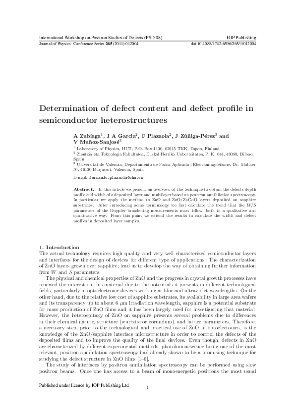 (PDF) Determination of defect content and defect profile in ...