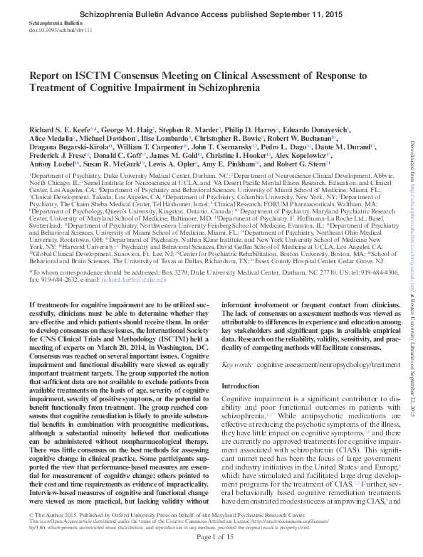 (PDF) Report on ISCTM Consensus Meeting on Clinical Assessment of ...