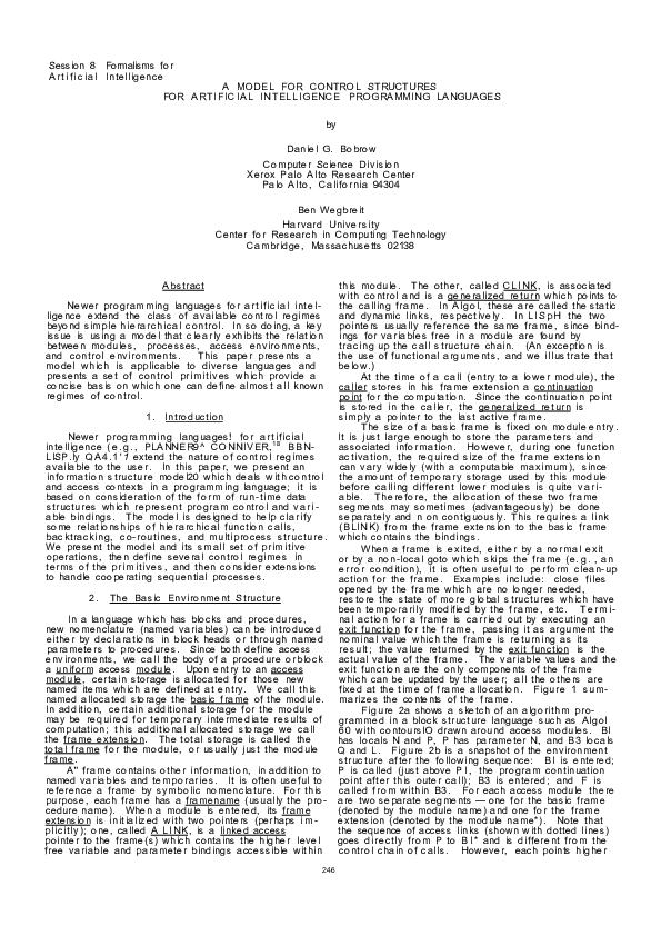 (PDF) A Model for Control Structures for Artificial Intelligence ...