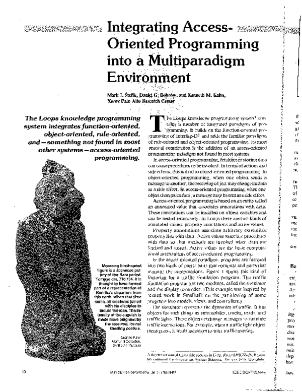 (PDF) Integrating Access - Oriented Program - ming into a Multiprogramming Environment | Daniel ...