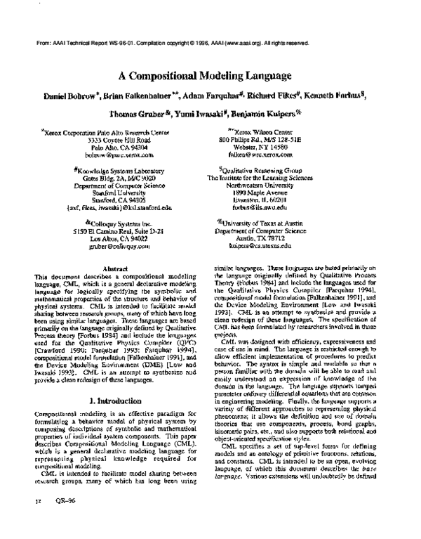 (PDF) A compositional modeling language